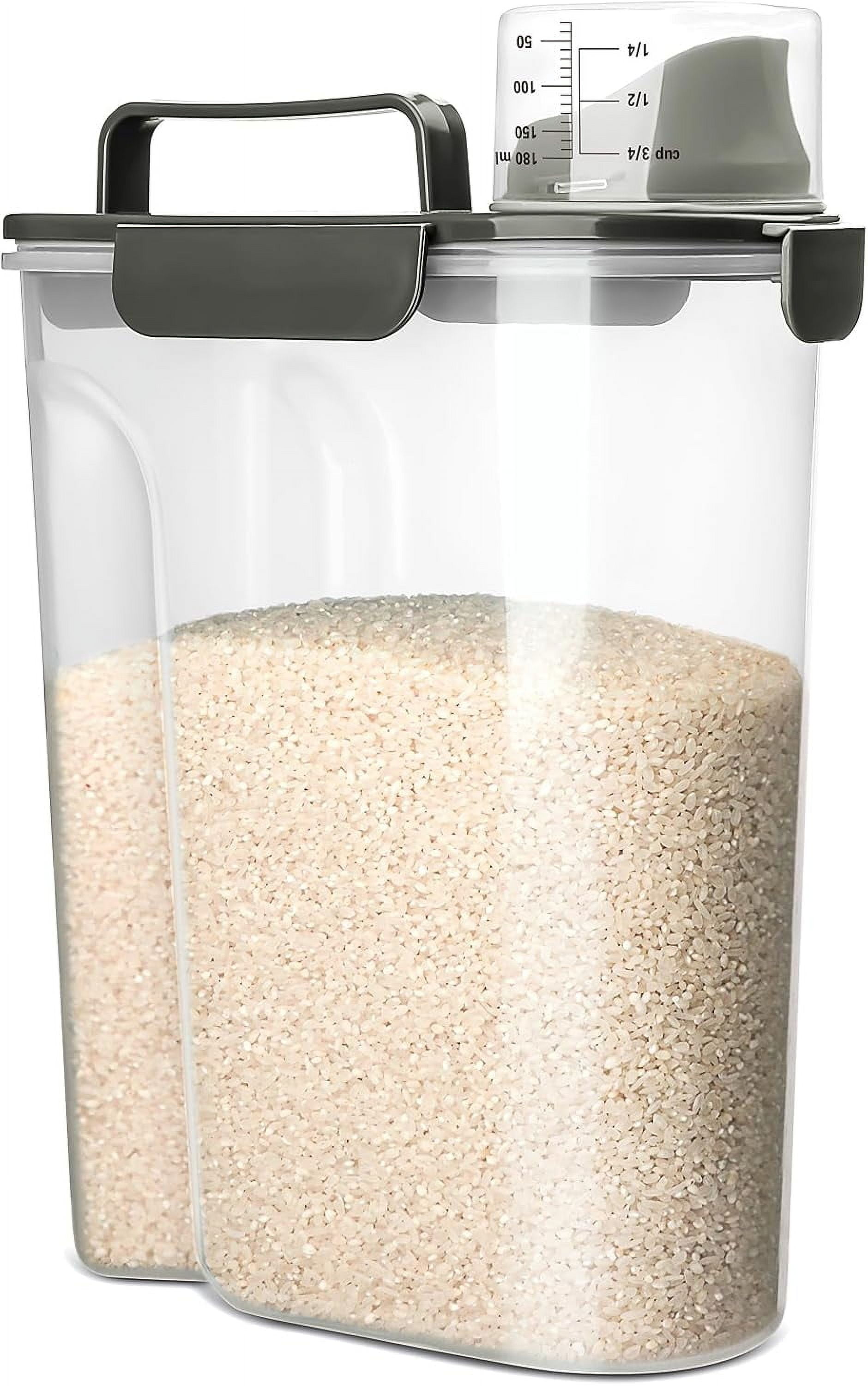 Rice Airtight Storage Container,Cereal Dry Food Flour Bin, Pet Dog Cat ...