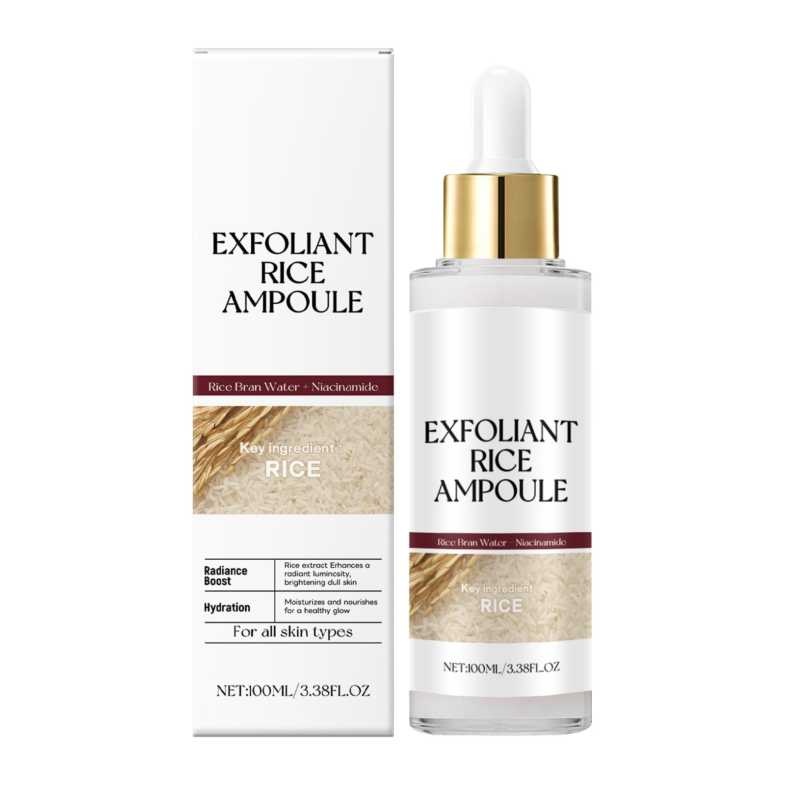 Rice Ampoule Serum Exfoliating, Radiance Peel Shot, 3.38 fl.oz Chemical ...