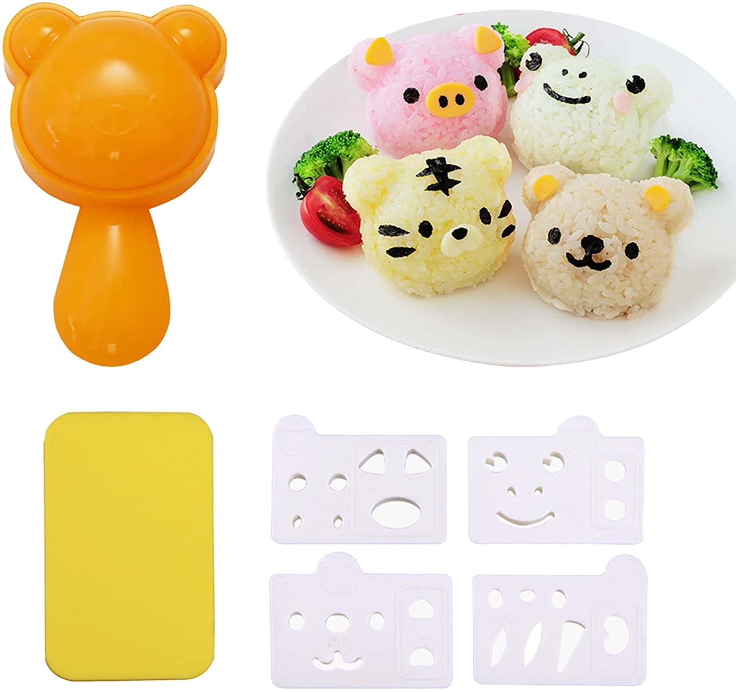 Rice Ball Mold for Kids,Cute Animal Sushi Mold,Rice Shaper Onigiri Mold ...