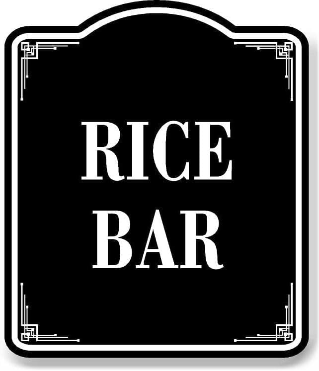 Rice Bar BLACK Aluminum Composite Sign, 8.5"x10" - Walmart.com