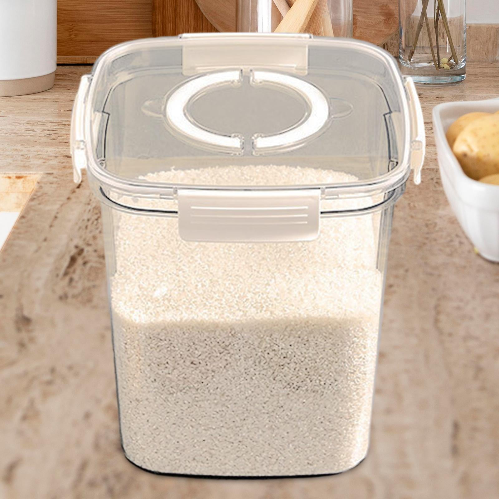 Rice Bin Rice Storage Container with Measuring Cup Leakproof Large Food ...