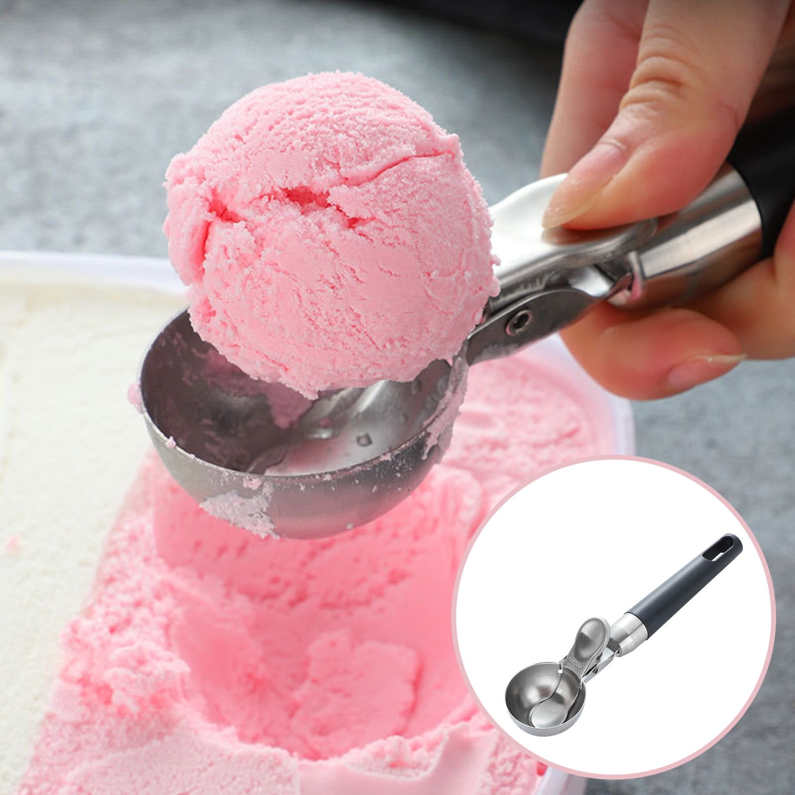 Rice Bowls Stainless Steel Digging Spoon Player Fruit Digging ...