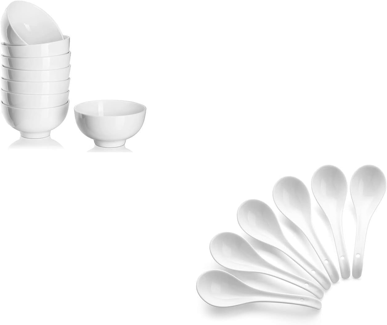 Rice Bowls and Soup Spoons Bundle - Walmart.com
