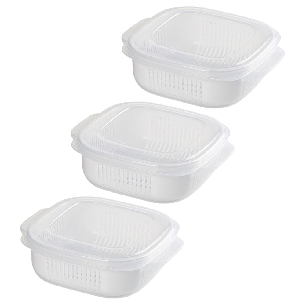 Rice Box 3 Pcs Freezer Cooked Container Fridge Refrigerator Pack ...