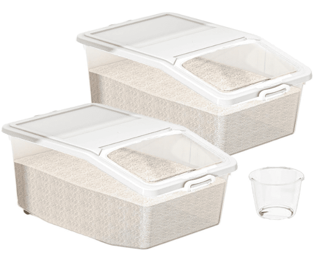 Rice Box with Pulleys Food Storage Container with Lids, Material ...