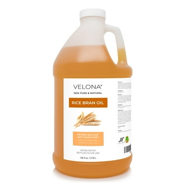 Rice Bran Oil- Cold Pressed Extra Virgin Unrefined-1 Gallon/128 fl.oz ...