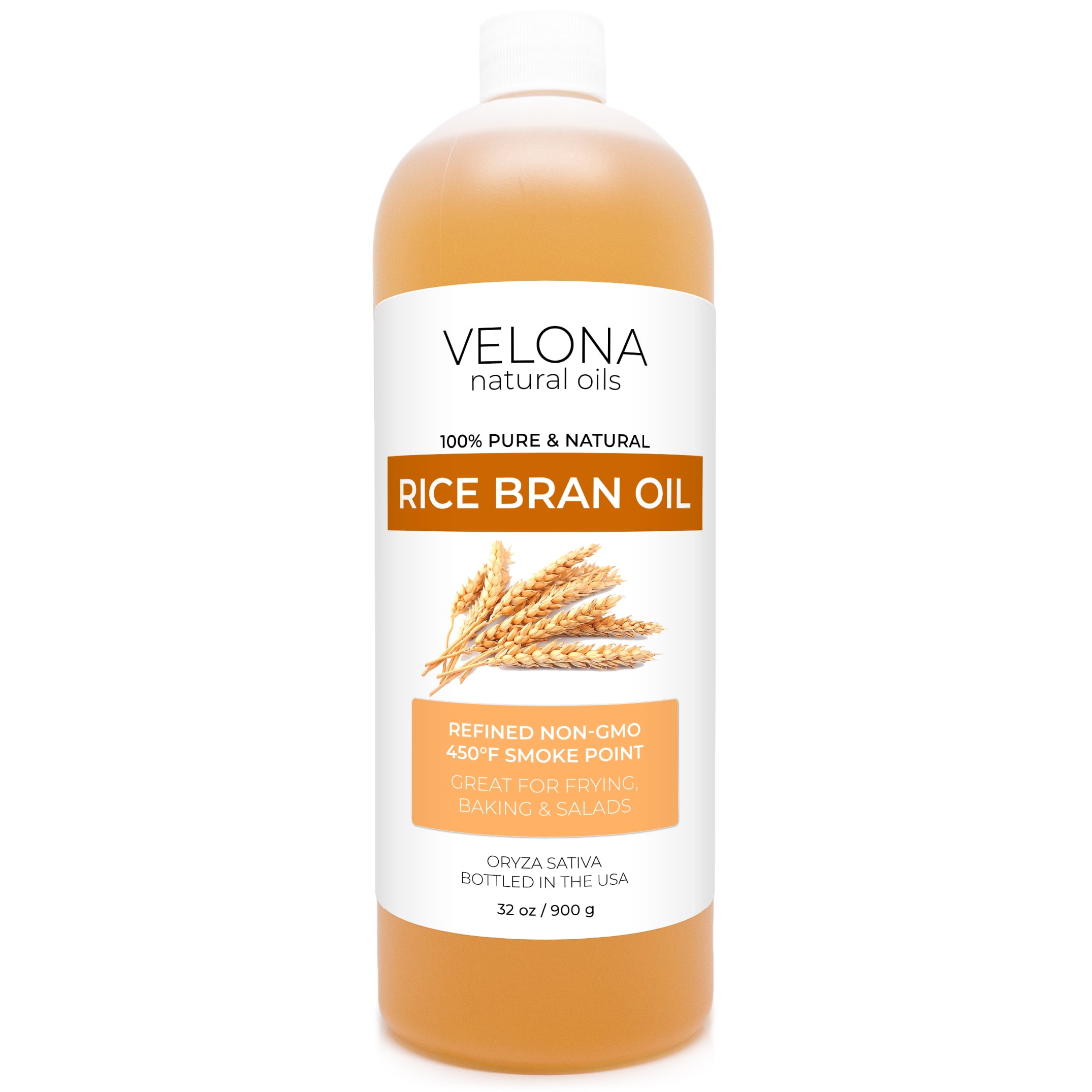 Rice Bran Oil by Velona - 32 oz | 100% Pure and Natural Carrier Oil ...