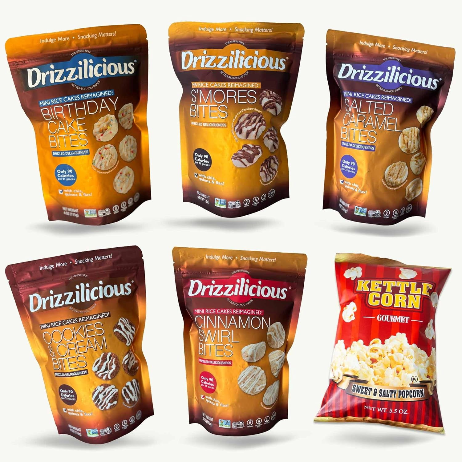 Rice Cakes Variety Pack - Birthday, Smores, Salted Caramel, Cookies ...