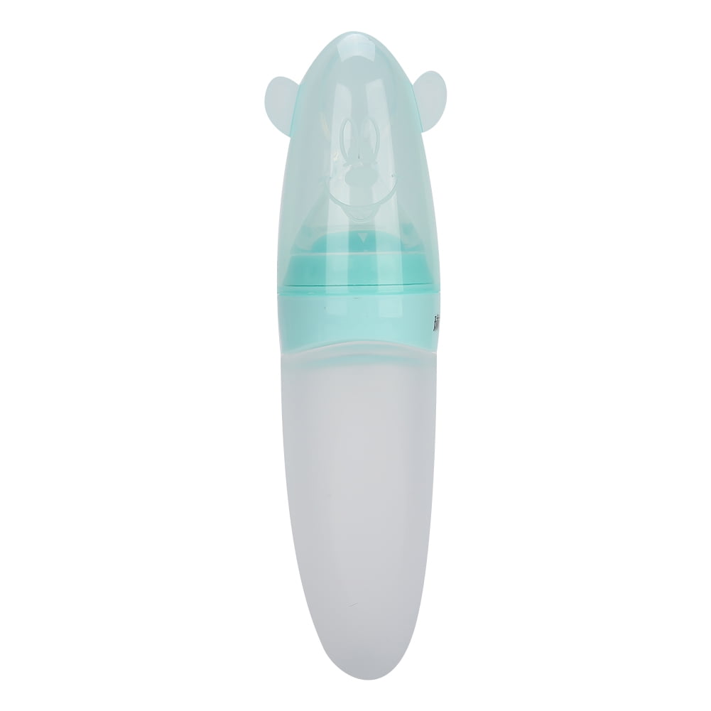 Rice Cereal Bottle with Food Dispensing Silicone Squeeze Spoon Feeder ...