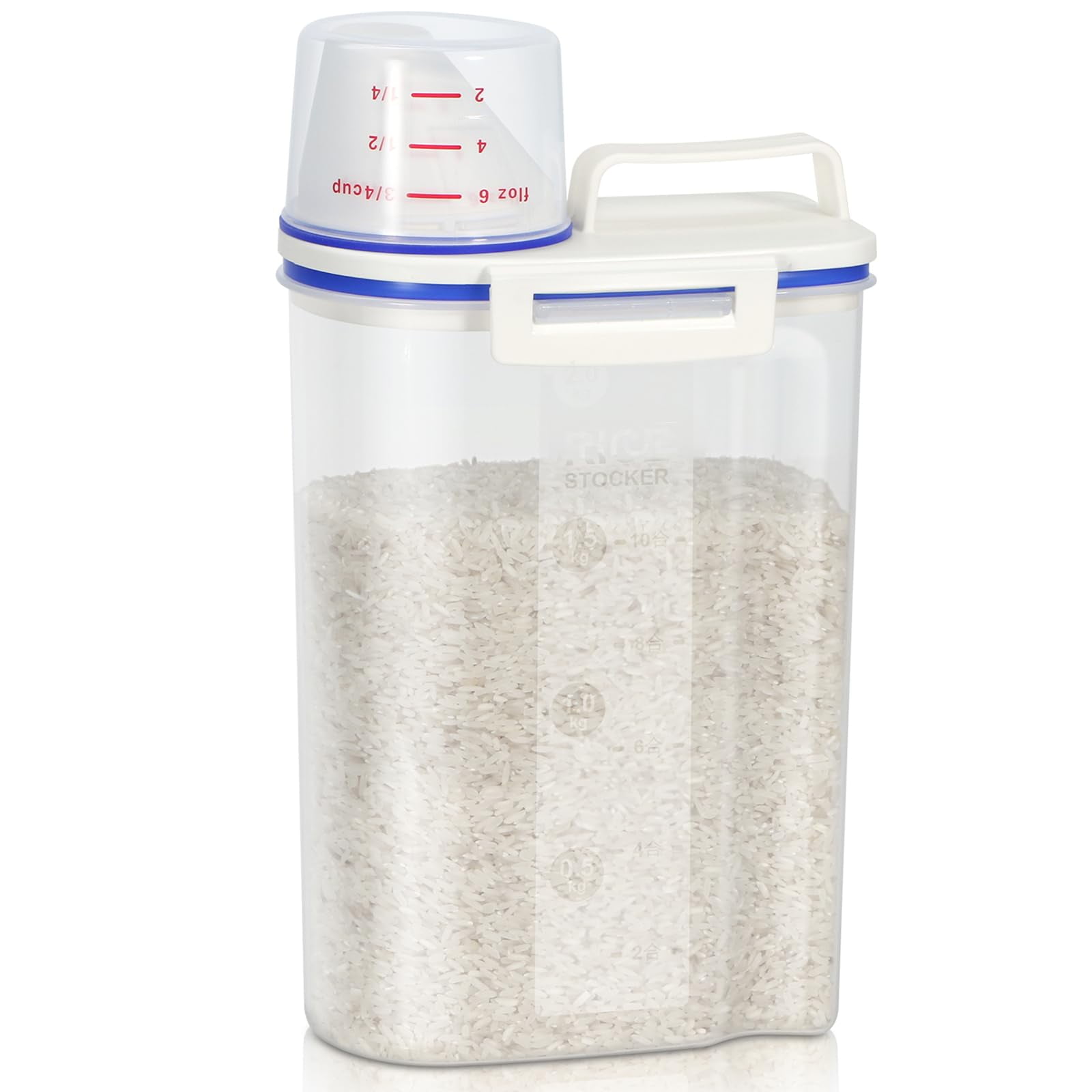 Rice Cereal Dispenser 4 Lbs Capacity, Leakproof Pantry Organizer with ...