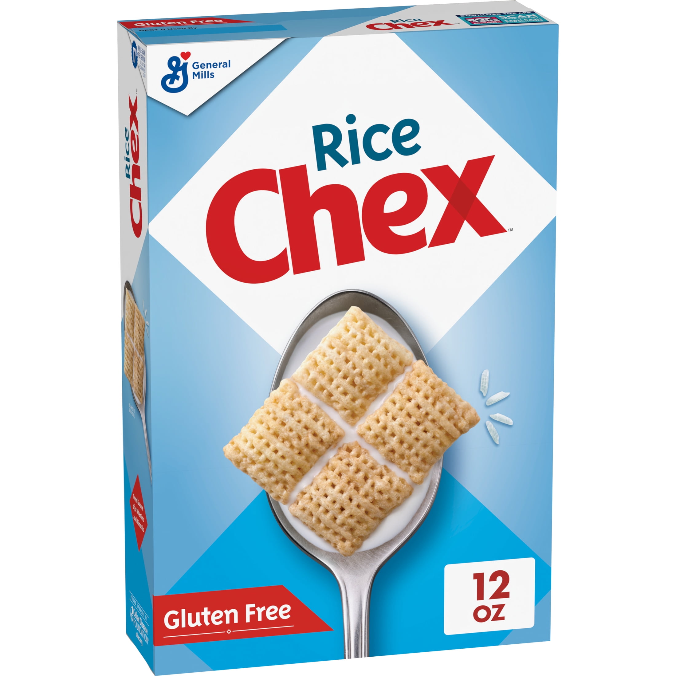 Gluten-Free Rice Chex Cereal - 12 oz, Whole Grain Breakfast Cereal ...