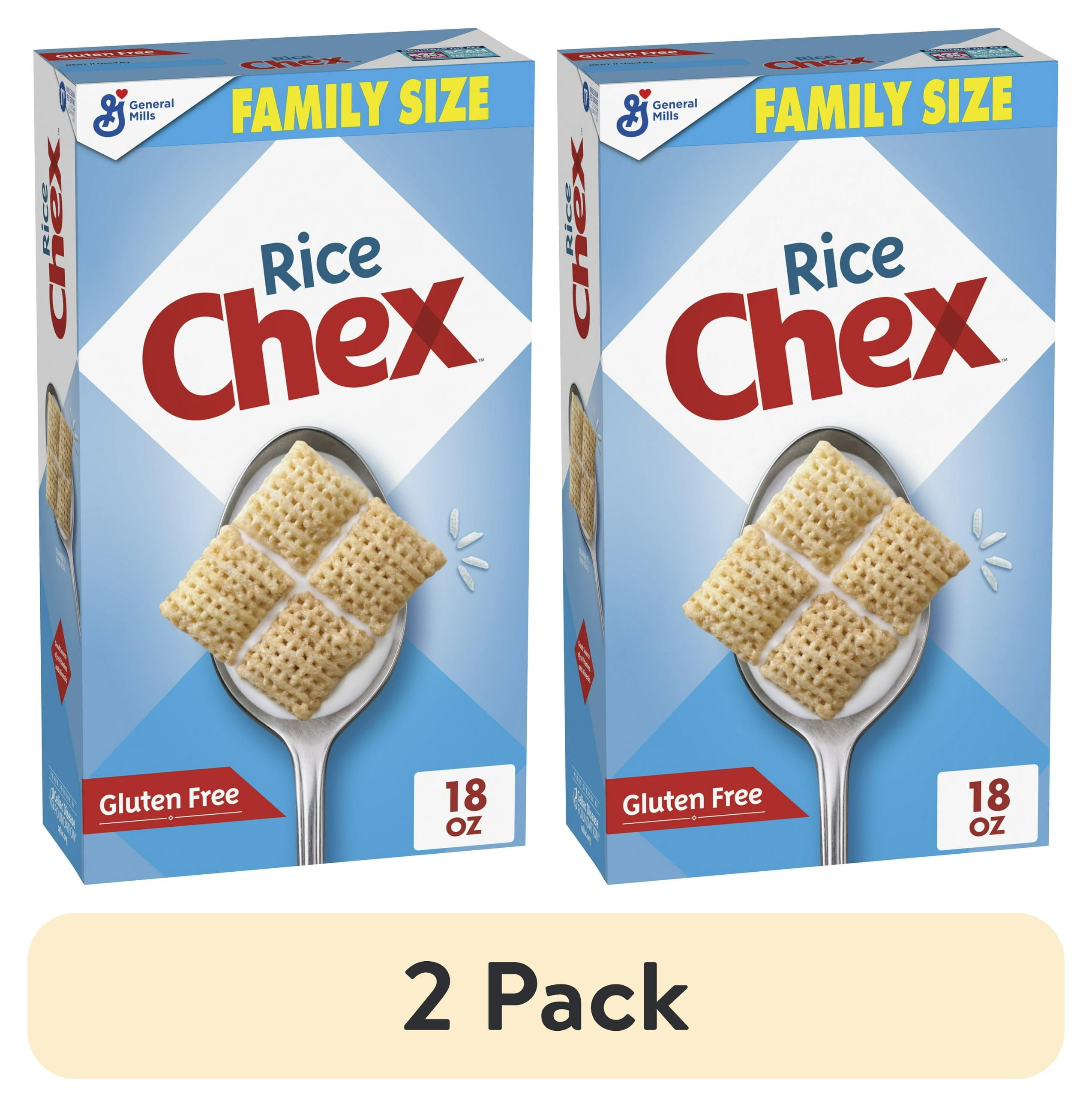 (2 pack) Rice Chex Gluten Free Breakfast Cereal, Homemade Chex Mix ...
