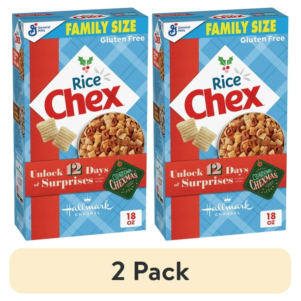 (2 pack) Rice Chex Cereal, Gluten Free Breakfast Cereal, Made with ...