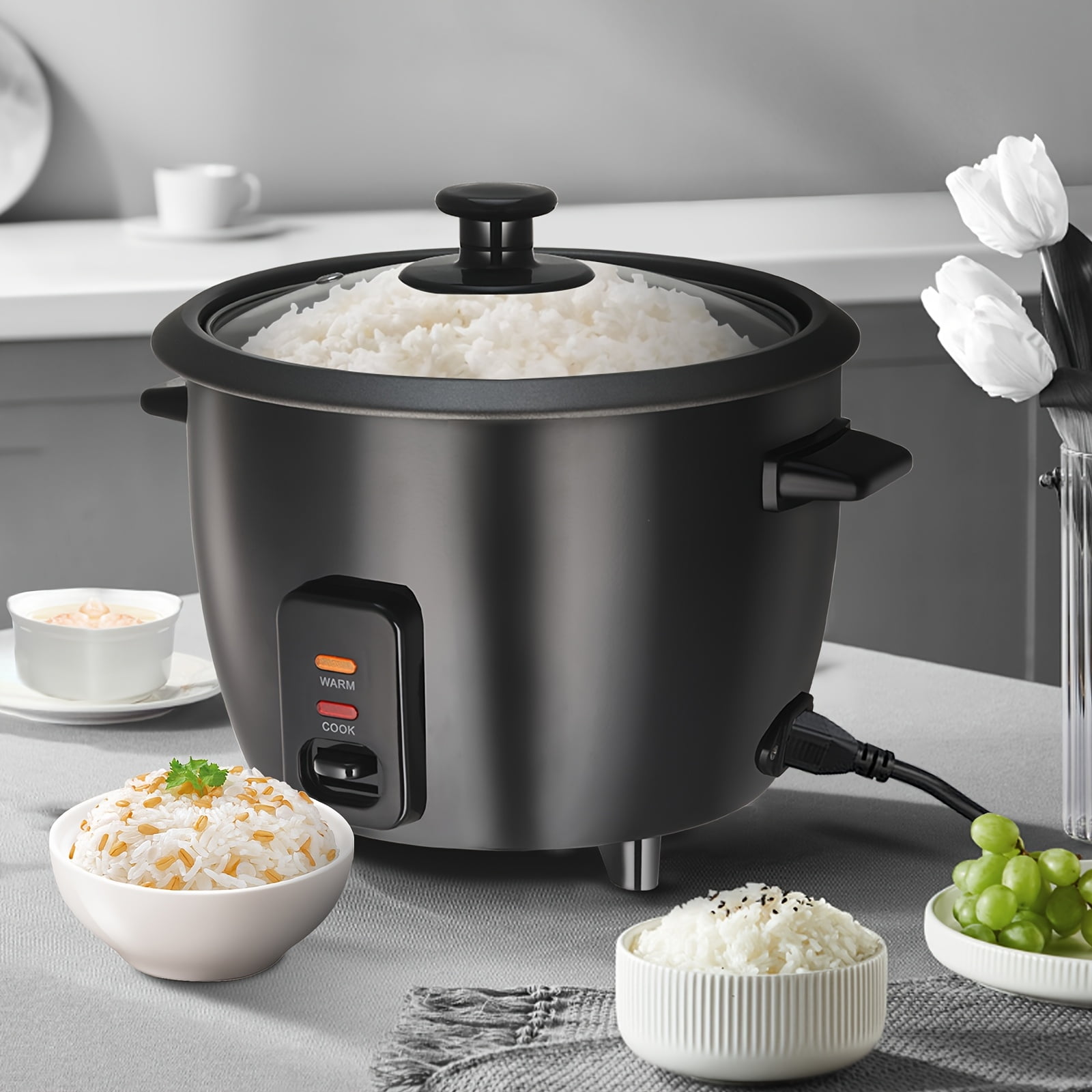 Rice Cooker with Removable Nonstick Pot, Yogurt Maker & Keep Warm, 6 ...
