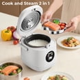 Rice Cooker Small 4 cup Uncooked, 2 Quart Non-stick Mini Rice Cooker ...