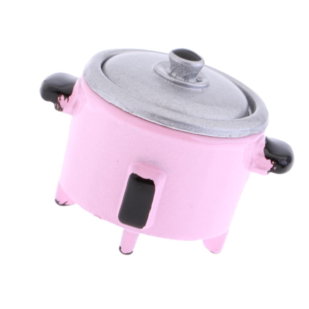 Rice Cooker Toy For 1:12 Miniature Cookware Accessory Pink - Walmart.com