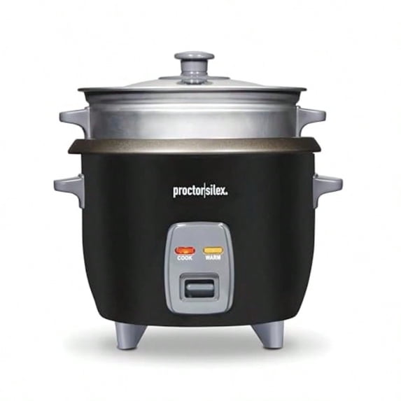 Rice Cooker and Food Steamer 6 Cups Cooked 3 Cups Uncooked Includes ...