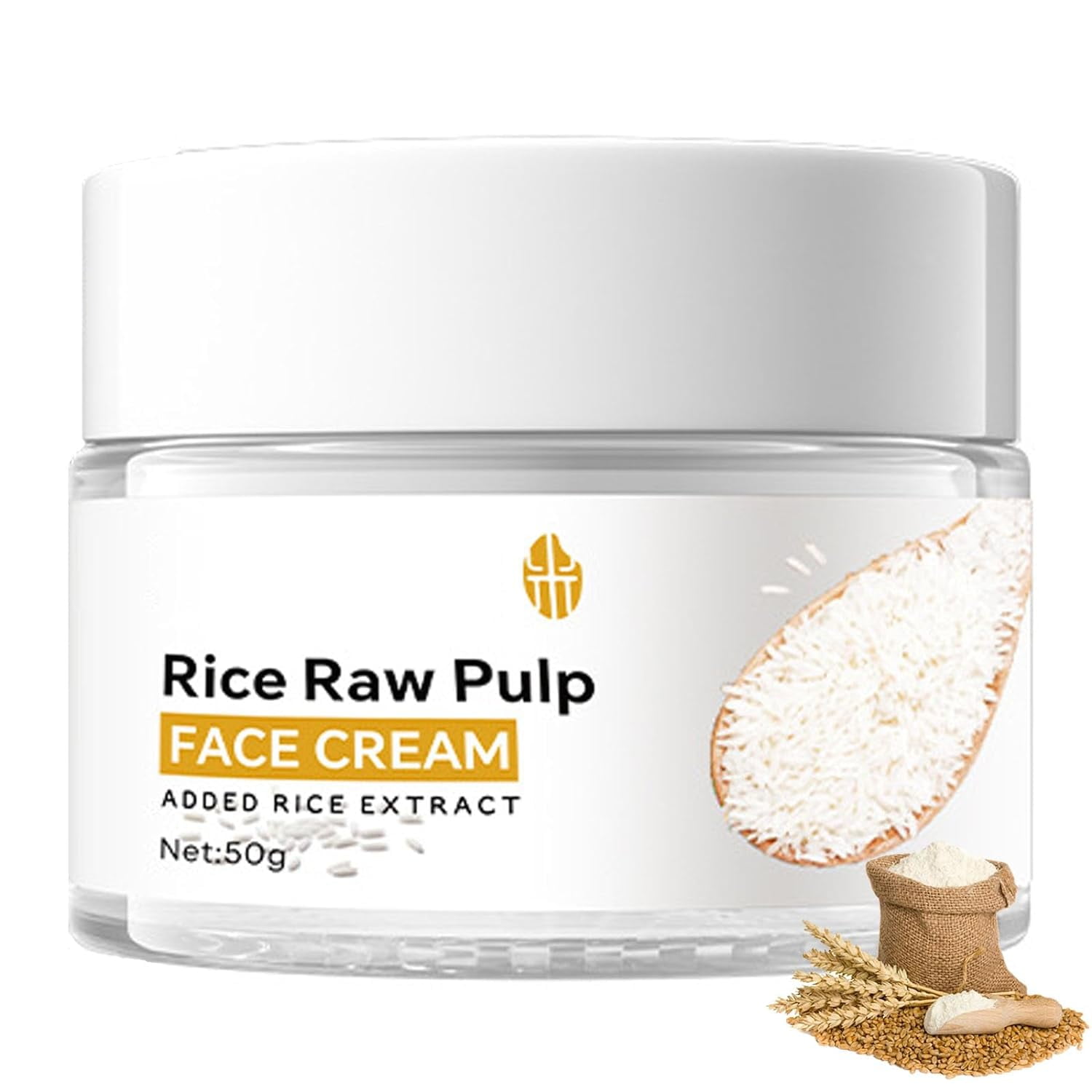 Rice Cream for Face, Rice Raw Pulp Face Cream, Rice Cream Moisturizer ...