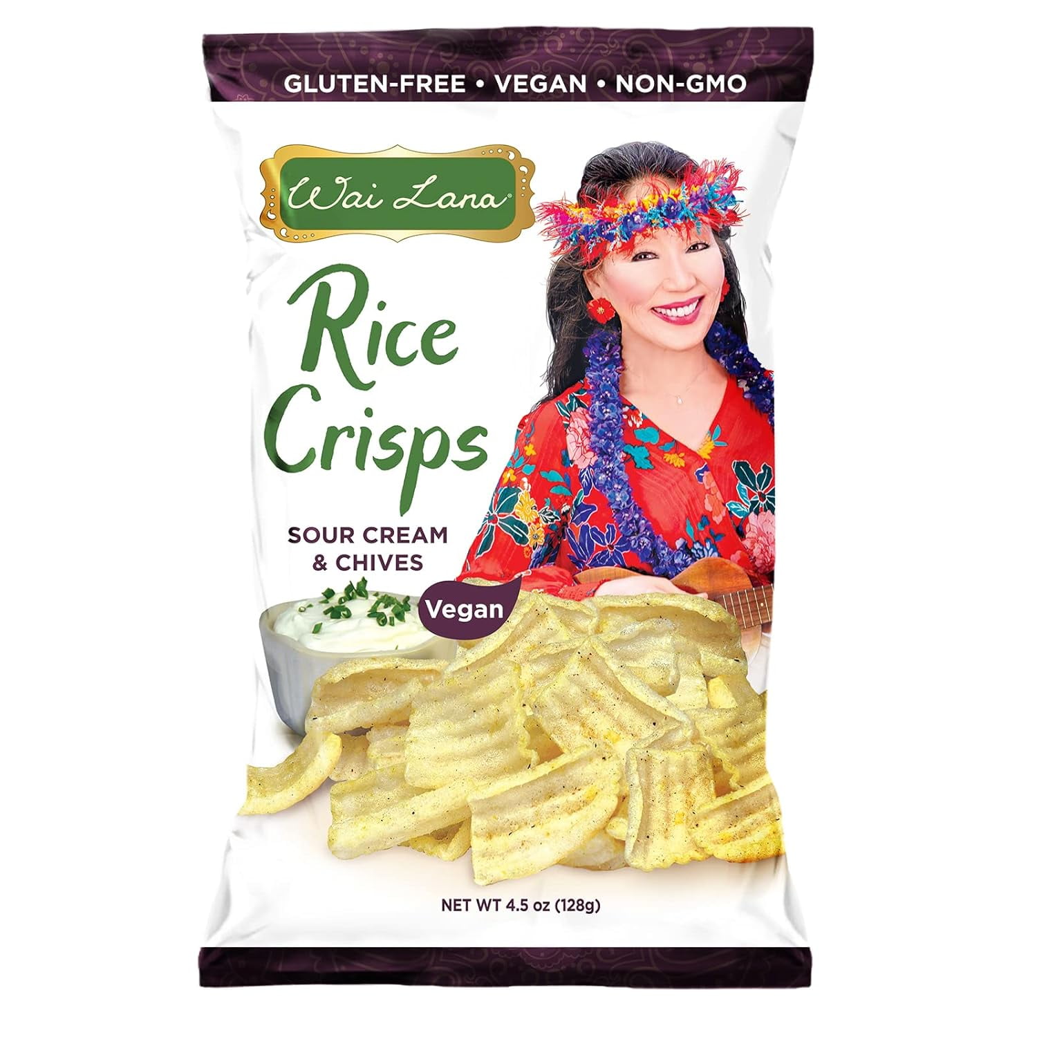 Rice Crisps – Sour Cream Chives, Gluten-, Vegan, Non-GMO, 4.5 oz (Count ...
