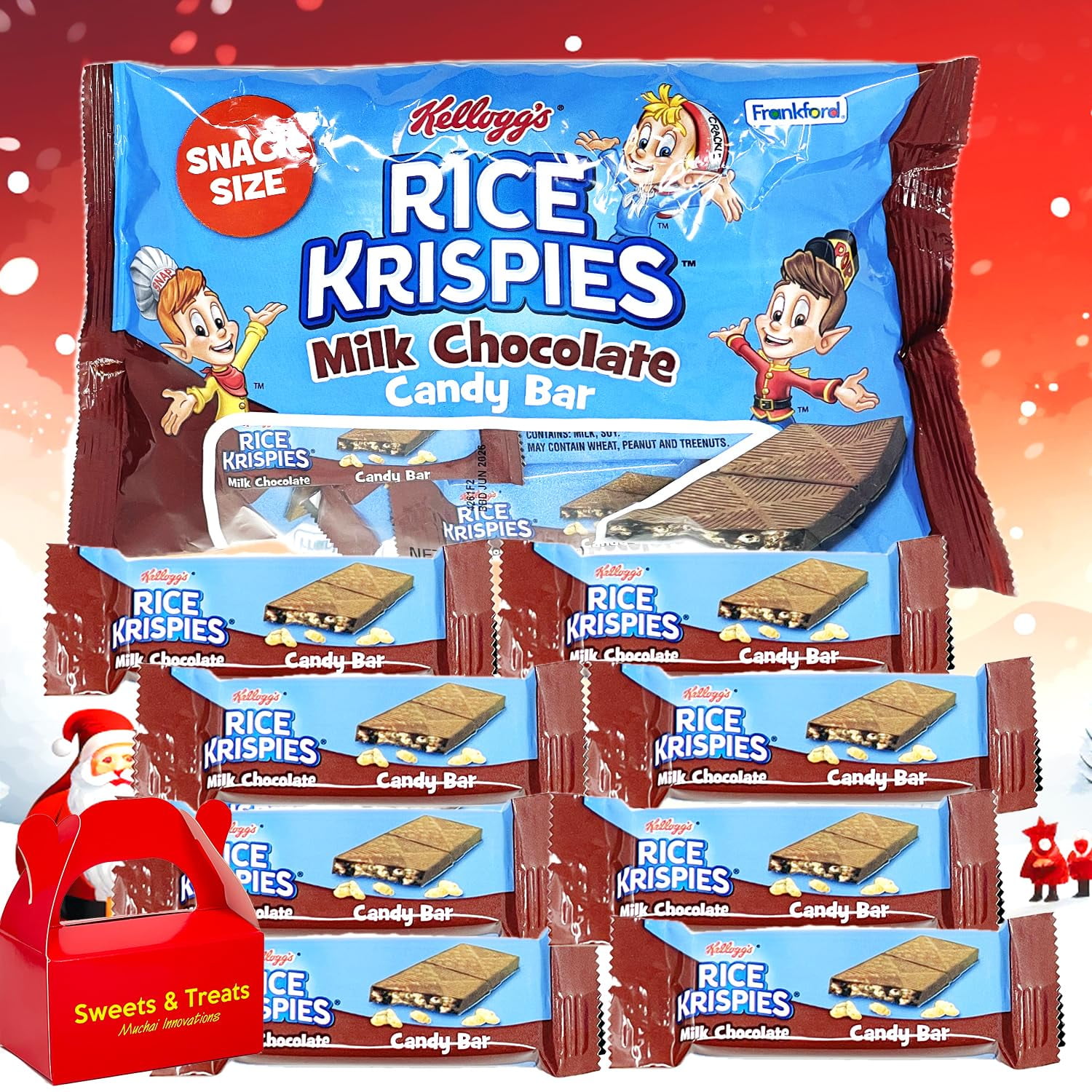 Rice Crispy Candy | DMF15 Milk Chocolate Candy Bars - Individually ...