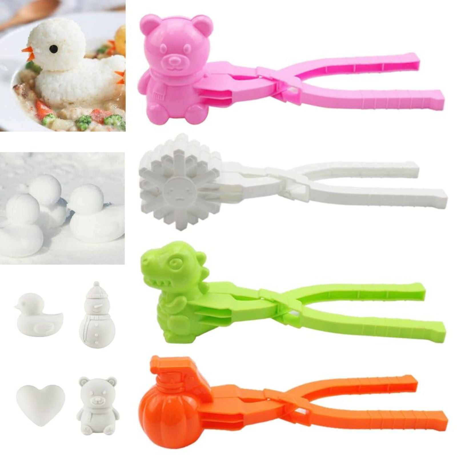 Rice DIY Animal Shape Kids Outdoor Toy Snowball Making Clips Play Tool ...