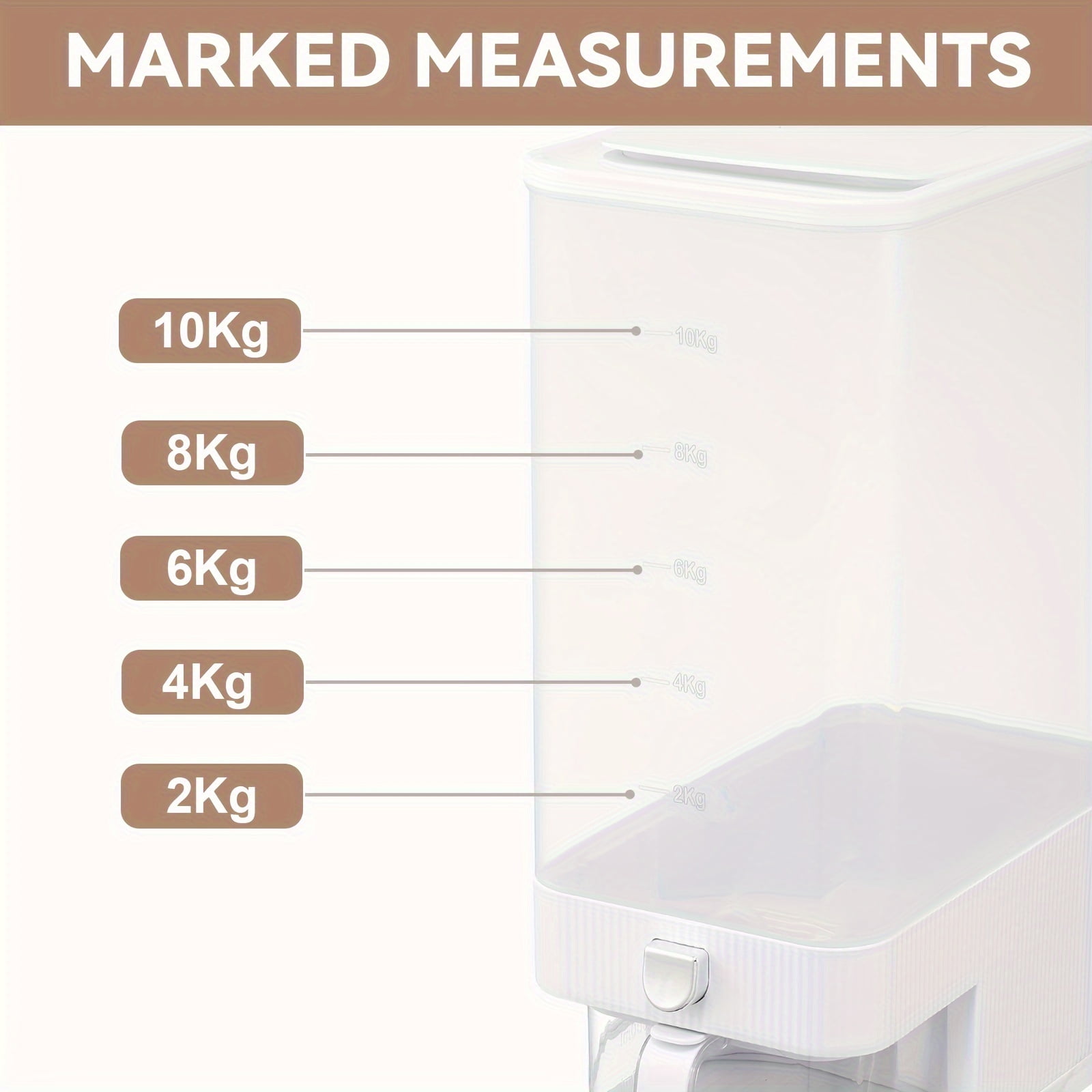 [Rice Dispenser] 1 Pc Rice Dispenser | Can Hold 25 Pounds, Press To ...