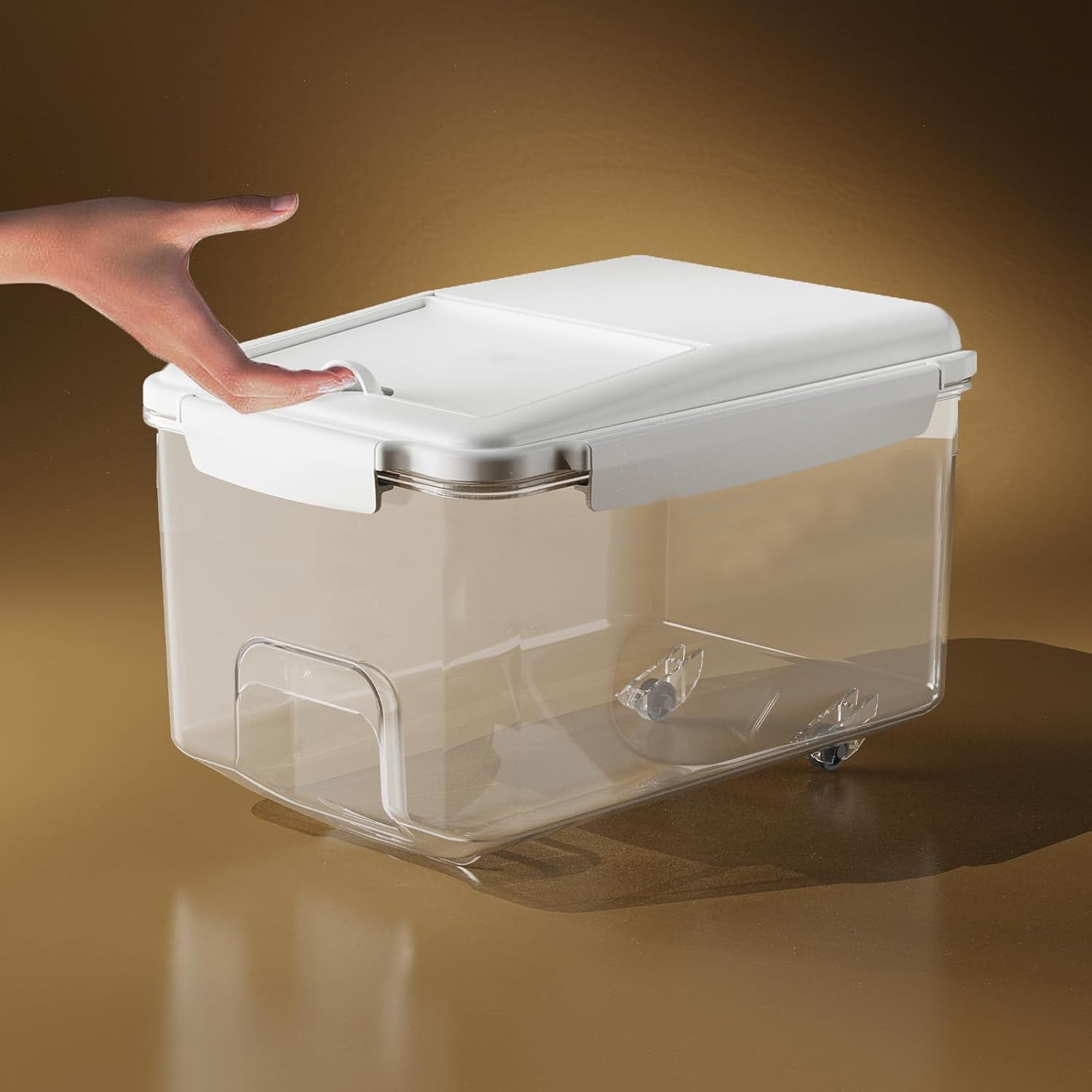 Rice Dispenser 20 Lbs Storage Container Bin with Measuring Cup Food ...