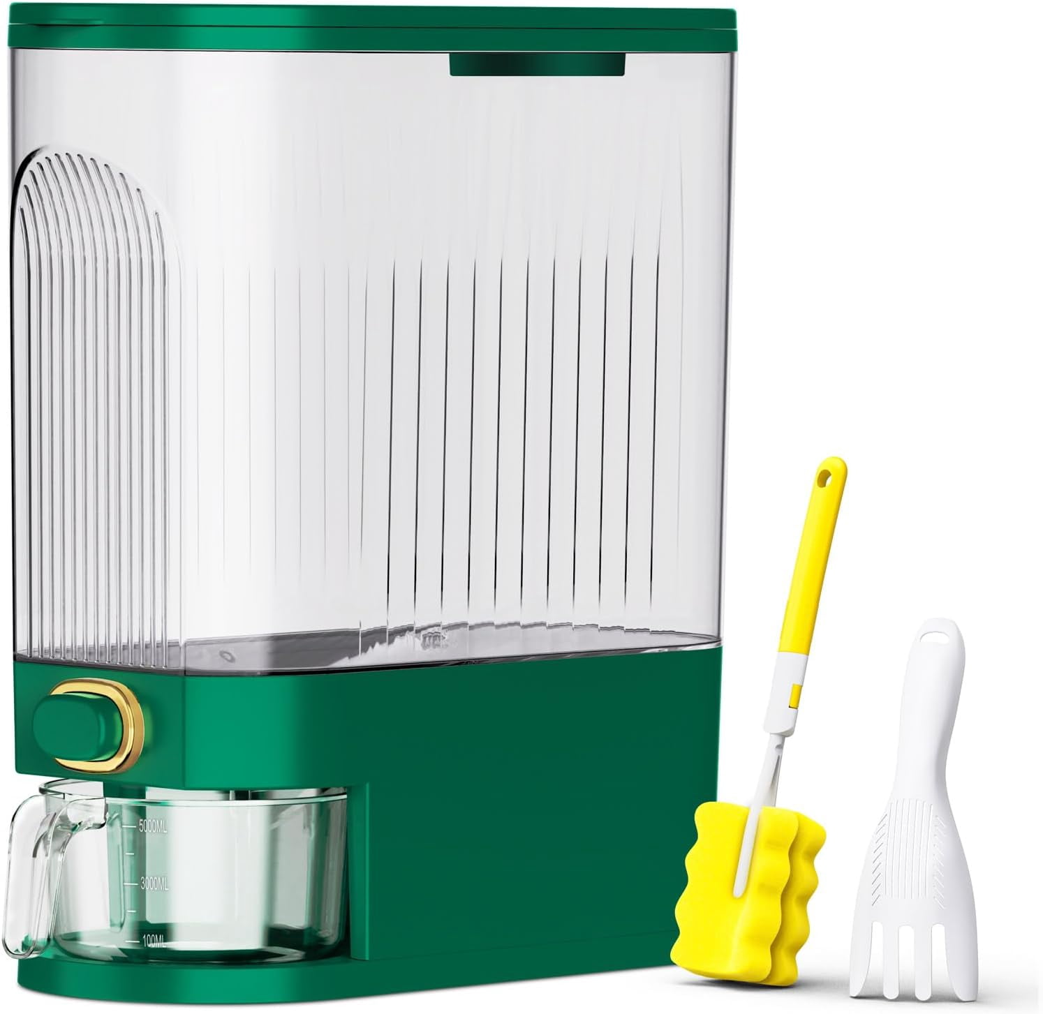 Rice Dispenser,22Lbs-25Lbs Rice Container with Measuring Cup, Upgraded ...