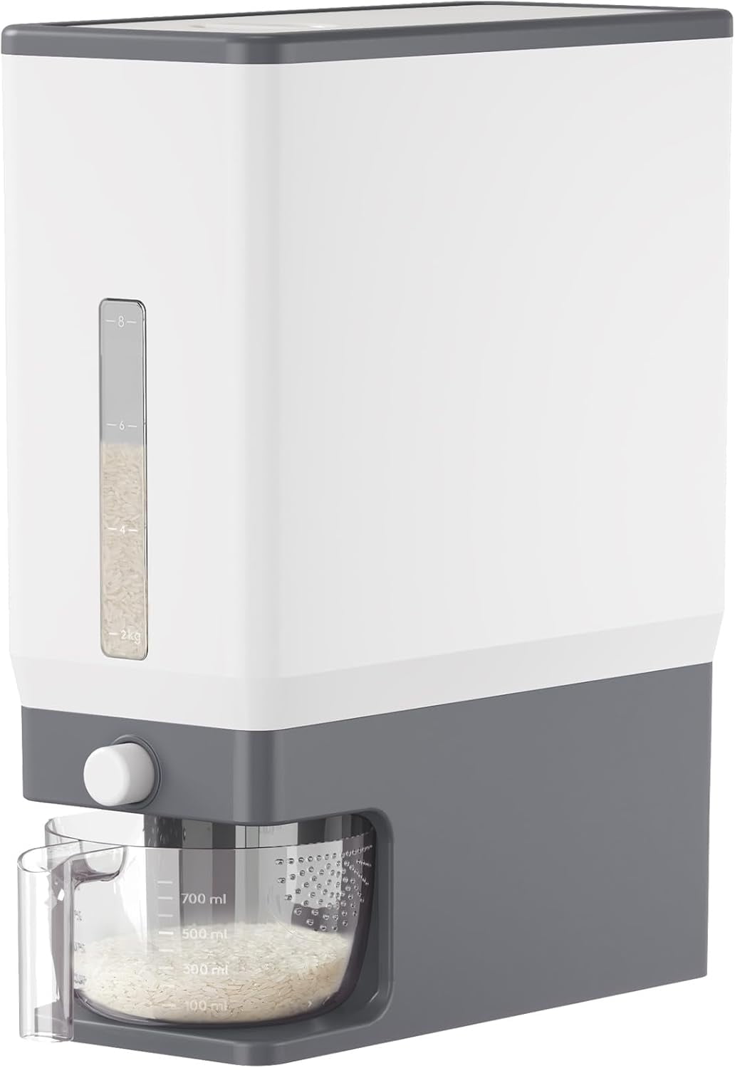 Rice Dispenser 25 Lbs(11.3kg), Rice Storage Container Sealed Moisture ...