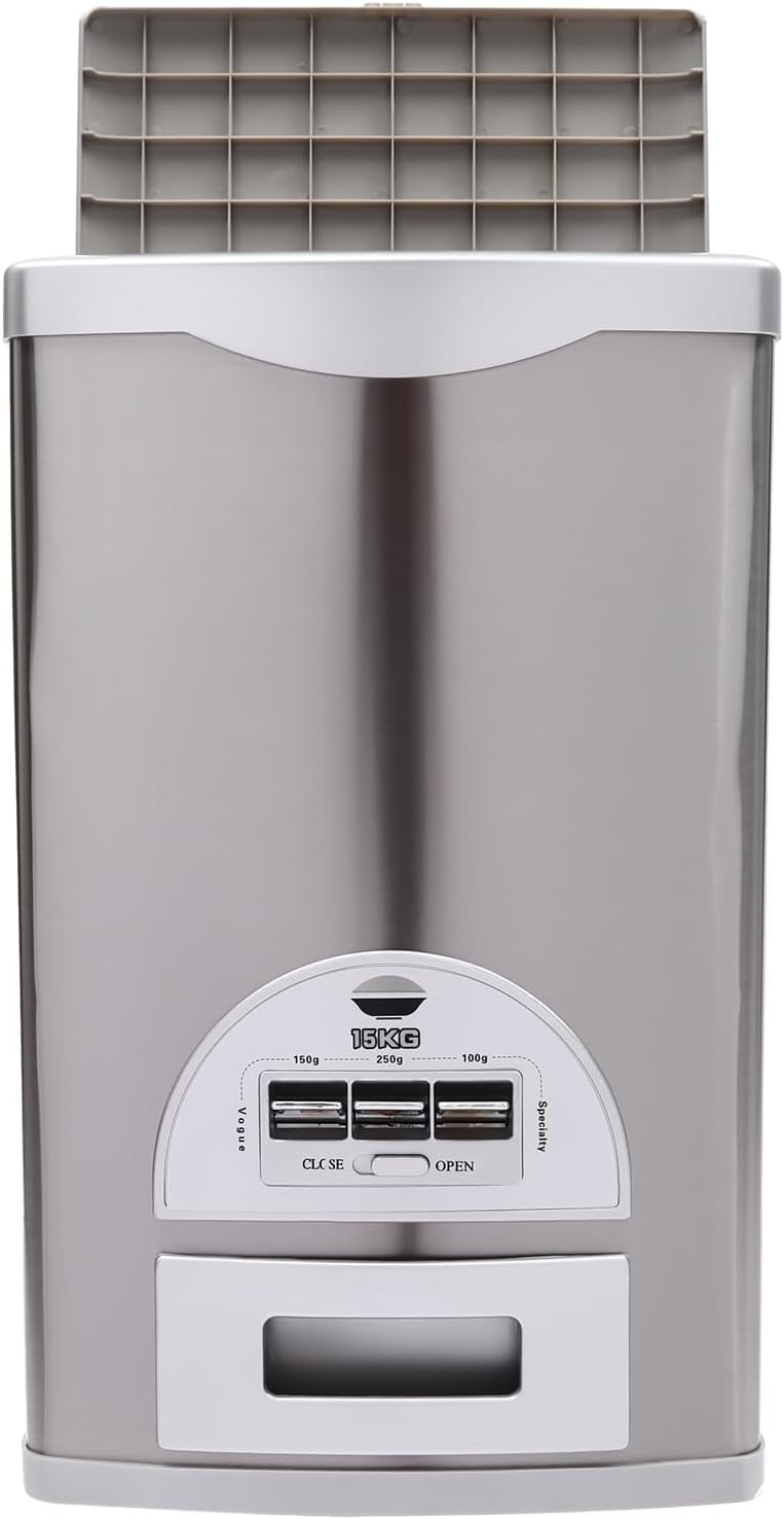 Rice Dispenser Auto Rice Dry Food Storage Bin 33 Lbs Rice Bean ...