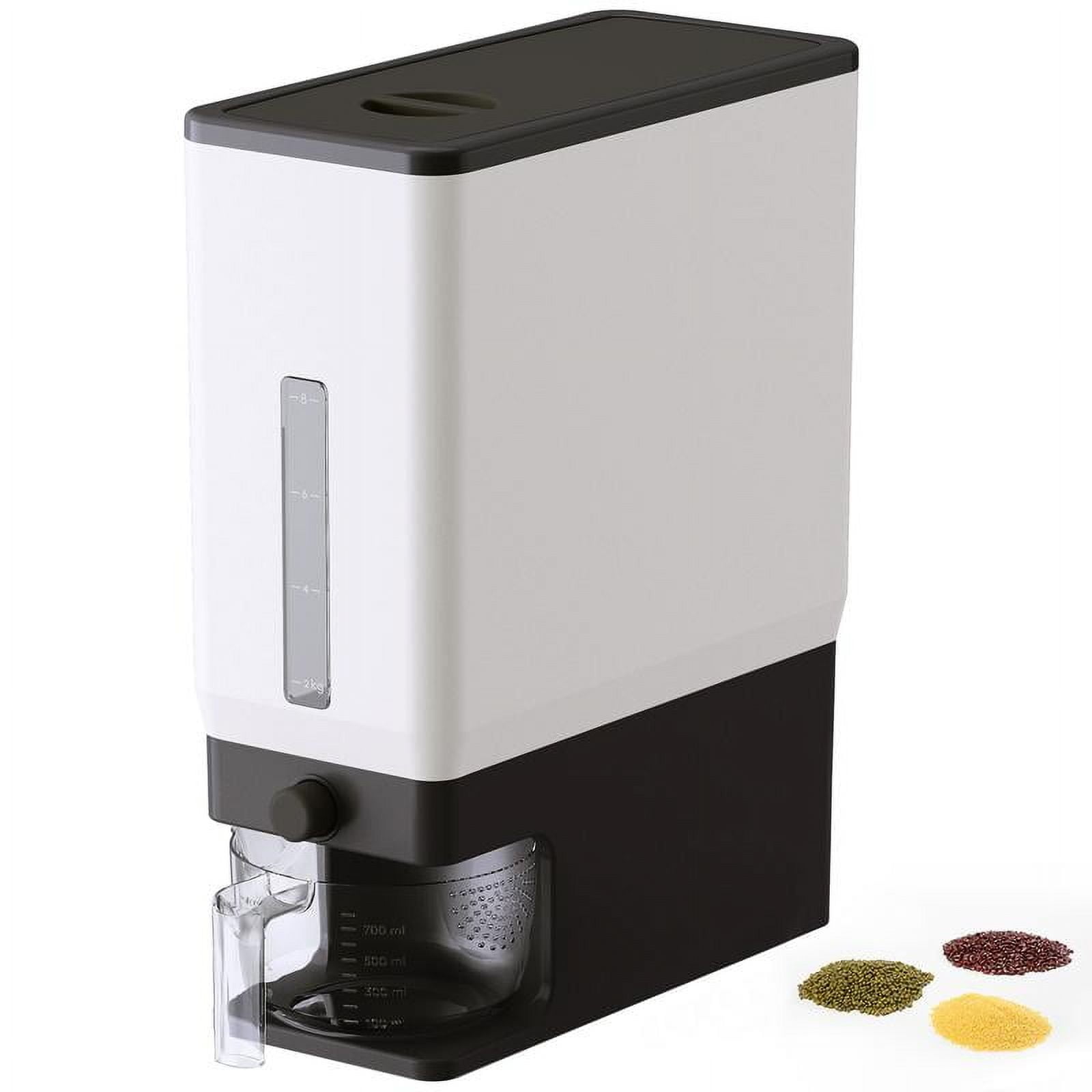 Rice Dispenser Container 25 lbs with Measuring Cup and Airtight ...
