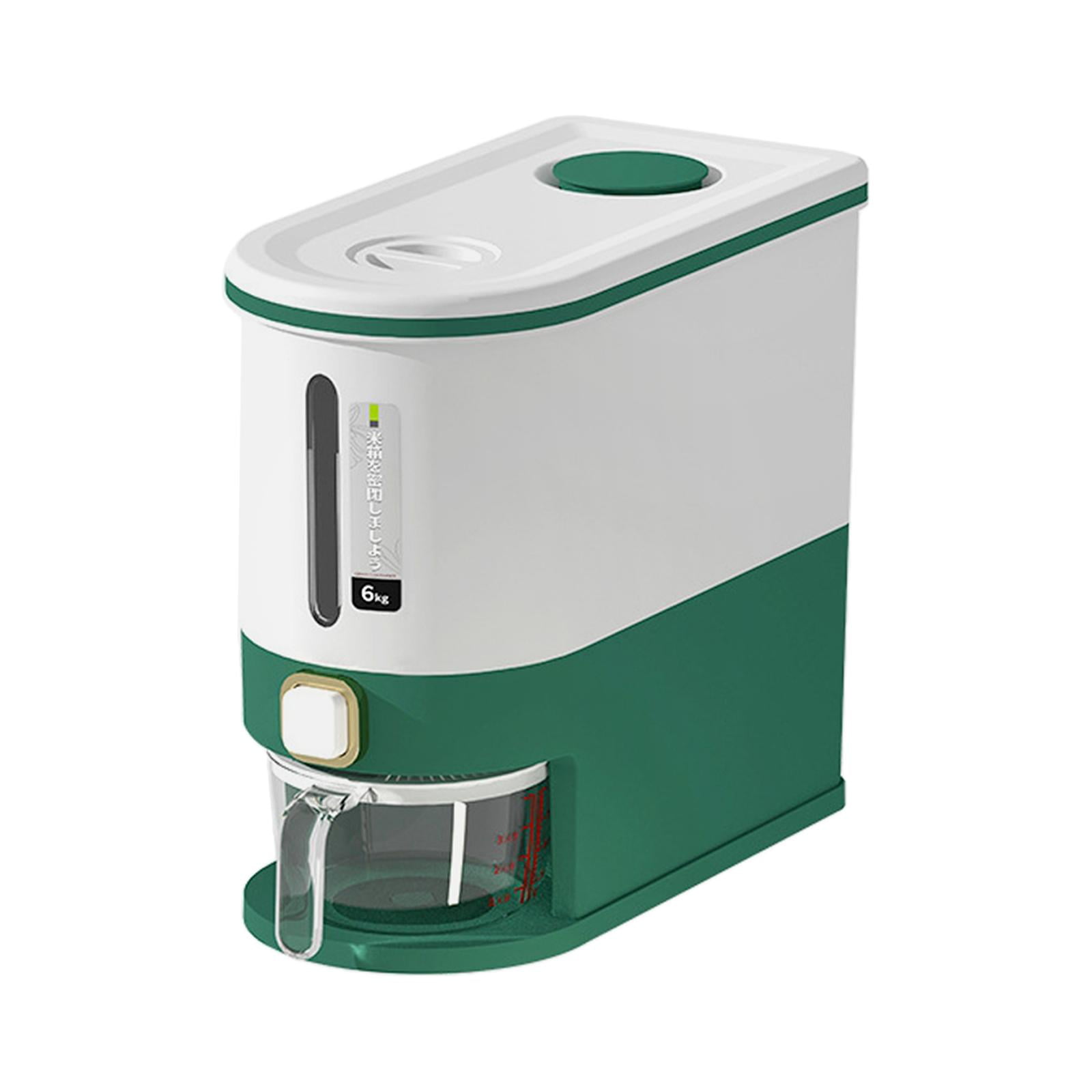 Rice Dispenser, Large Grain Container Storage with Lid Measuring ...