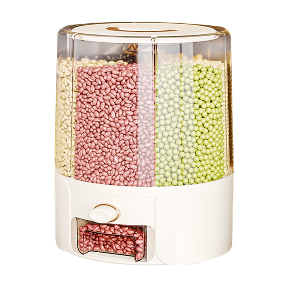 Rice Dispenser, Rotatable Rice Bucket, Food-grade Airtight Barrel with ...