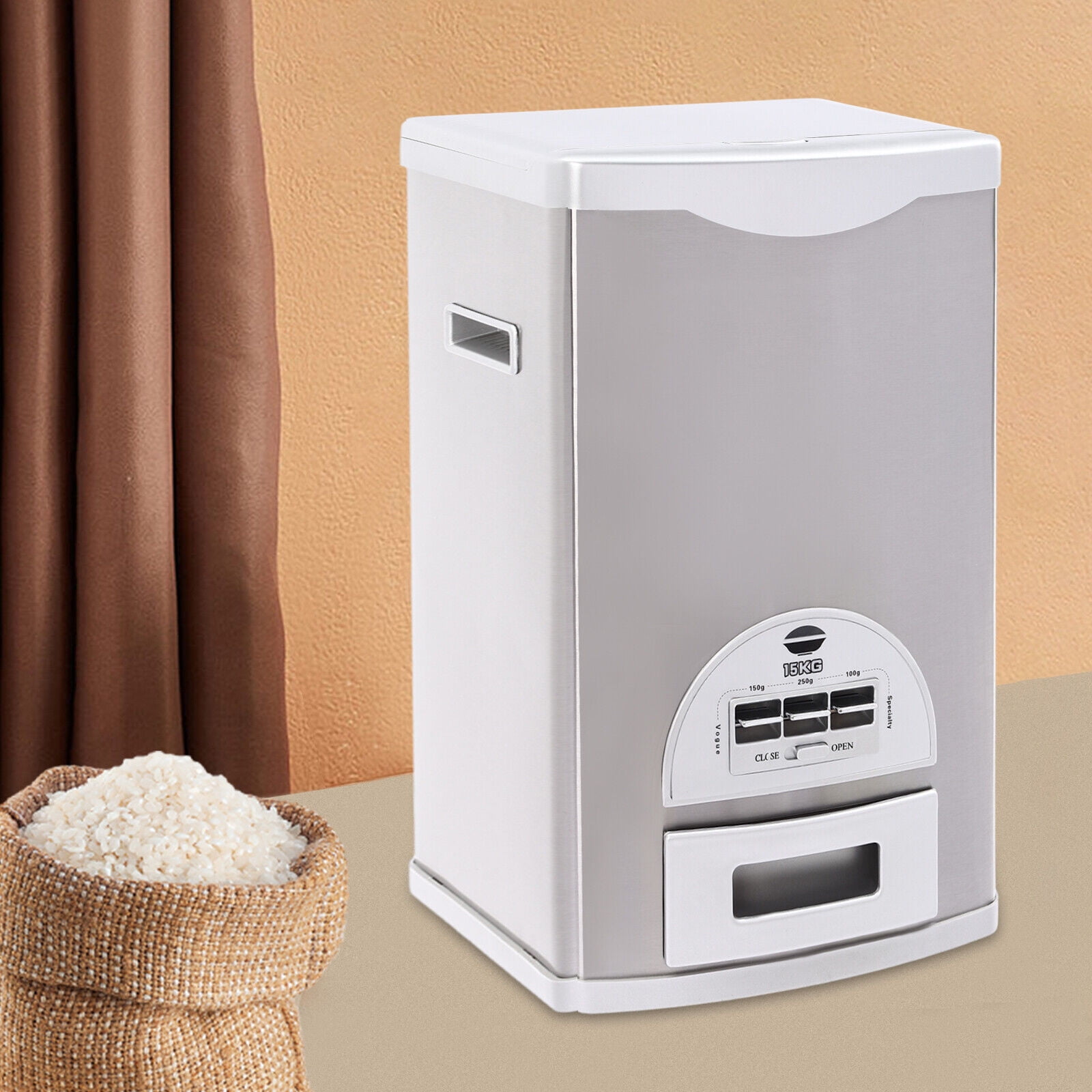 Rice Dispenser Storage Container Food Storage Tank kit 15kg/33lbs Large ...