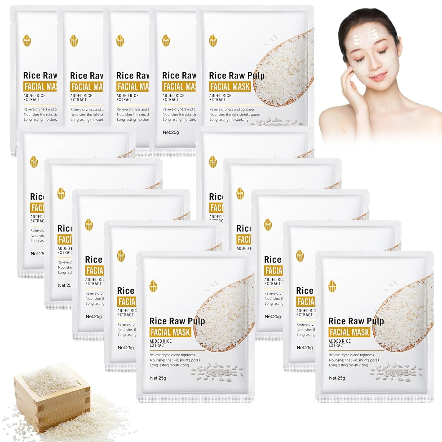 Rice Dough Modeling Mask, Rice Dough Facial Mask, Rice Mask For Face ...