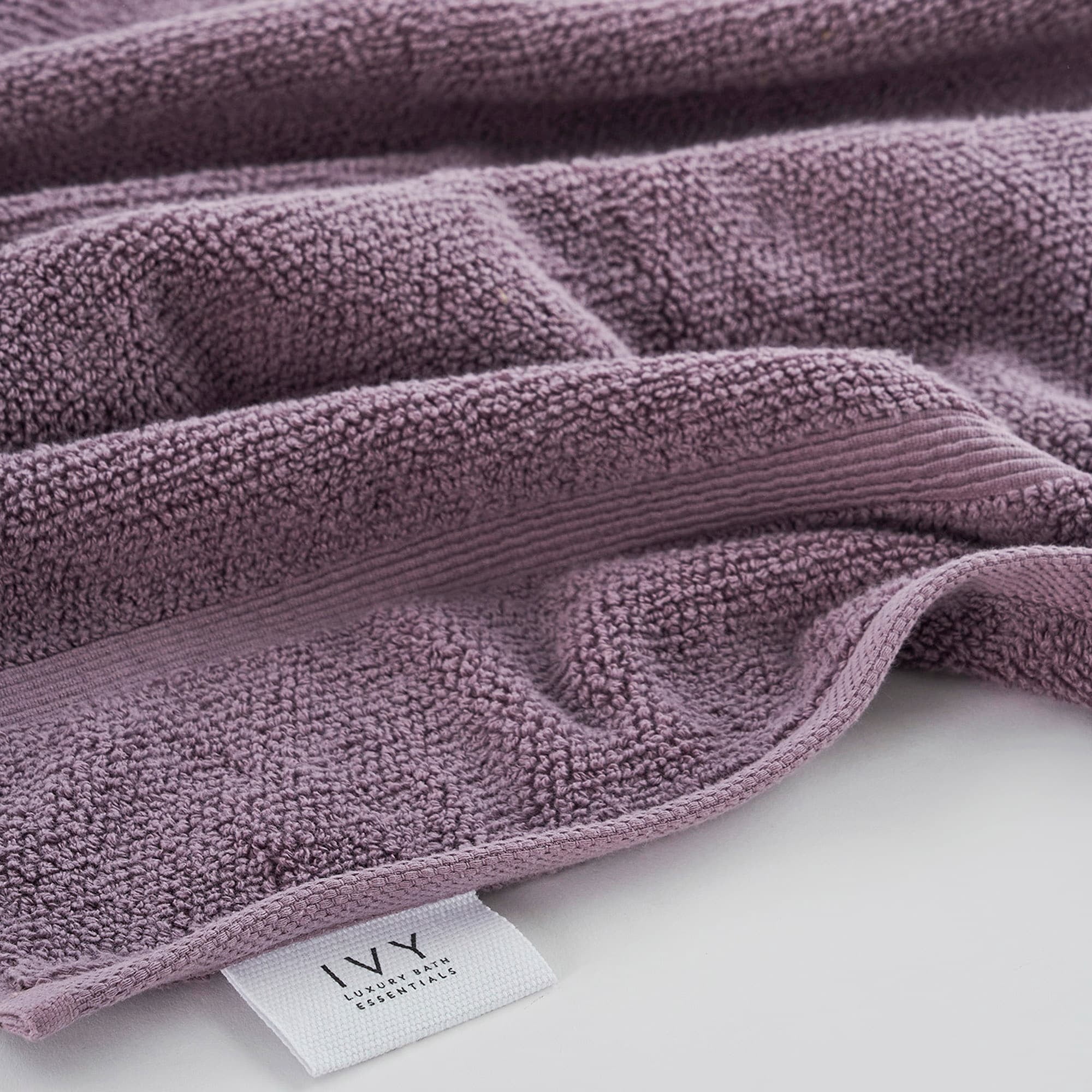 Rice Effect Turkish Aegean Cotton Bath Towel Pack of 3 Heather ...