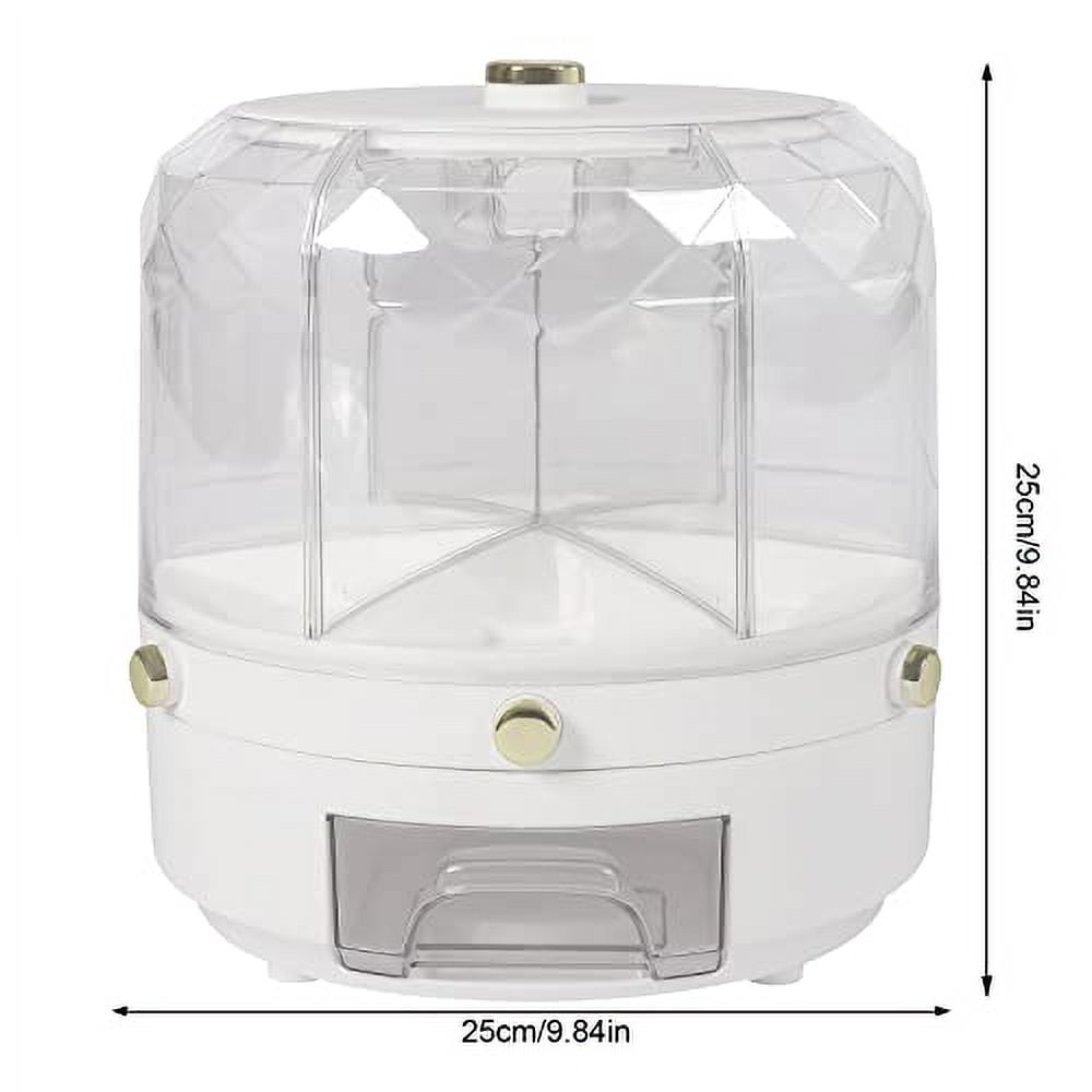 Rice Food Grain Dispenser, 6-Grid Rice & Grain Storage Container, 360 ...