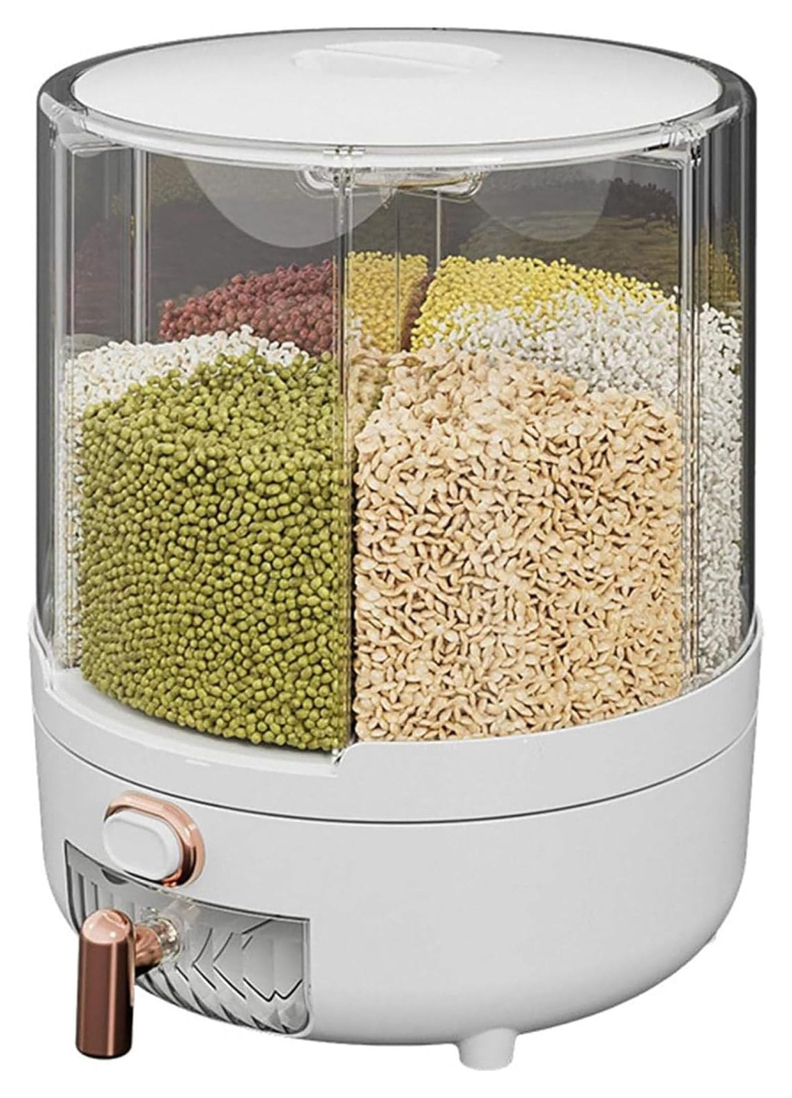 Rice Holder, 360 Degree Rotating Rice Access Container, Transparent ...