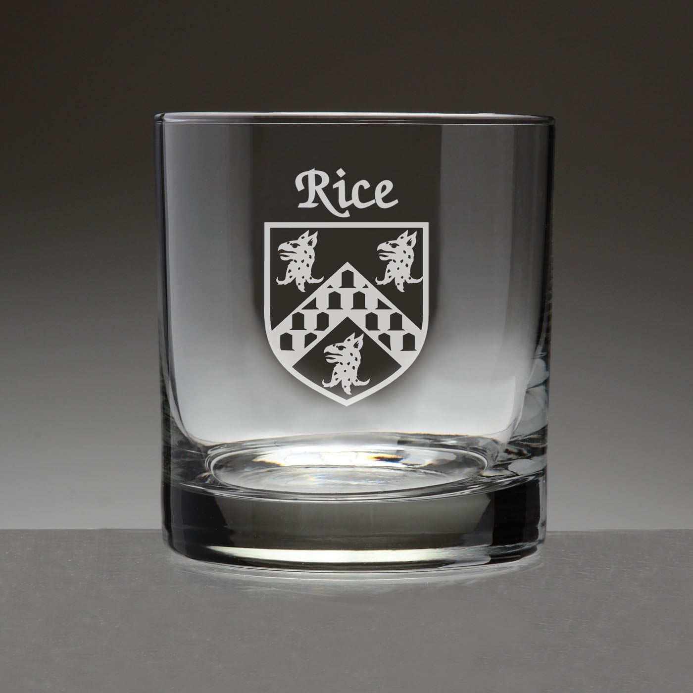 Rice Irish Coat of Arms Tumbler Glasses - Set of 4 (Sand Etched ...