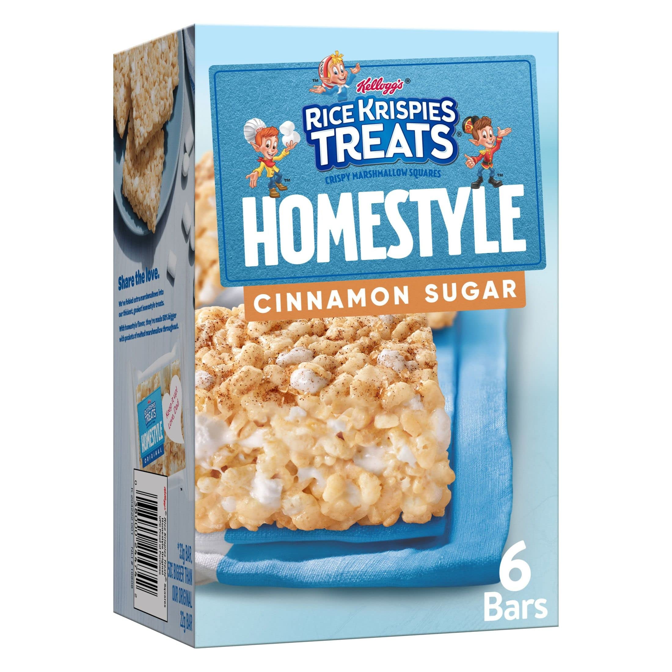 Rice Krispies Treats Homestyle Snack Bars, Cinnamon Sugar - Walmart.com