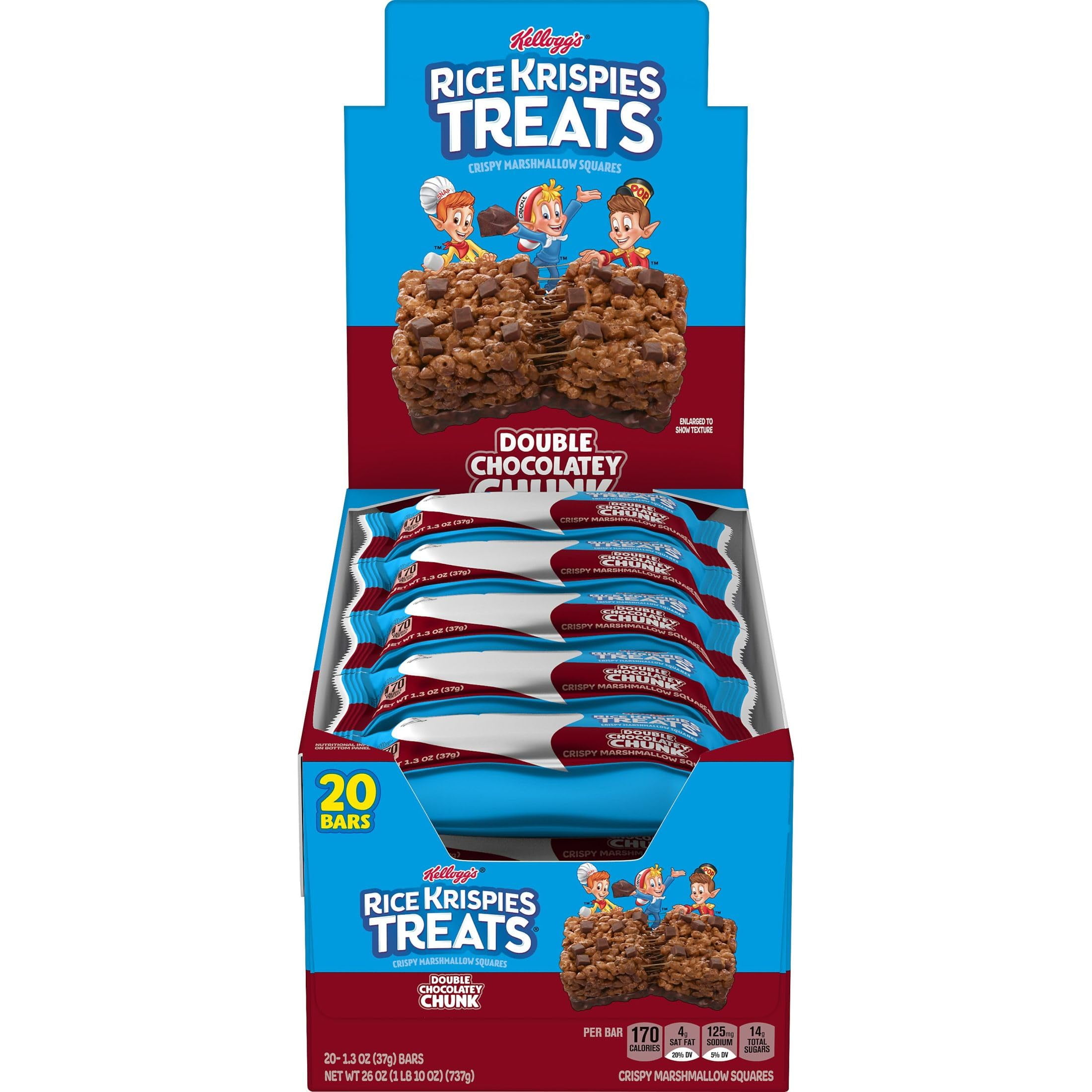 Rice Krispies Treats Marshmallow DNF2 Snack Bars, Kids Snacks, School Lunch, Double Chocolatey ...