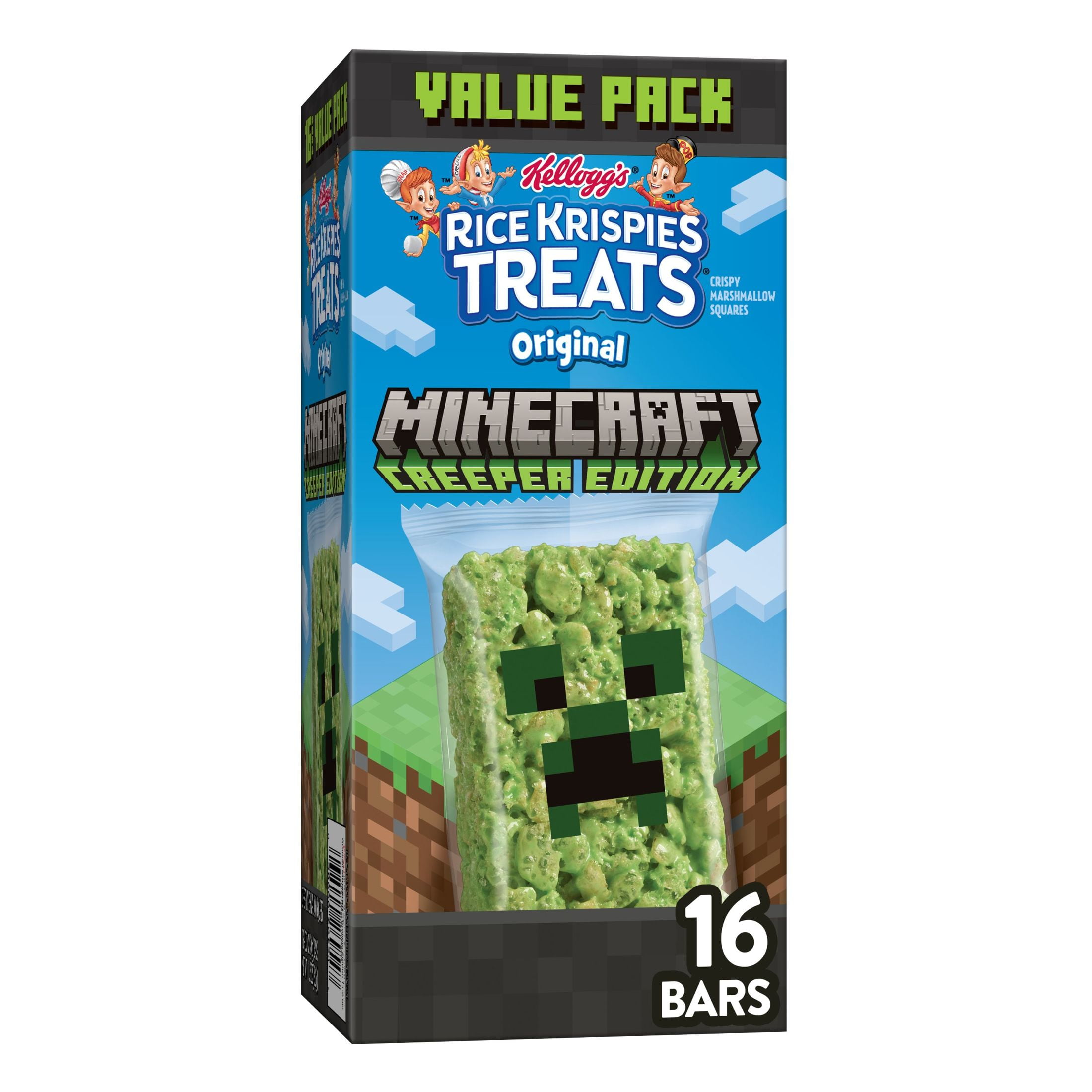 Kellogg's Rice Krispies Treats, Minecraft Creeper Edition, Crispy ...