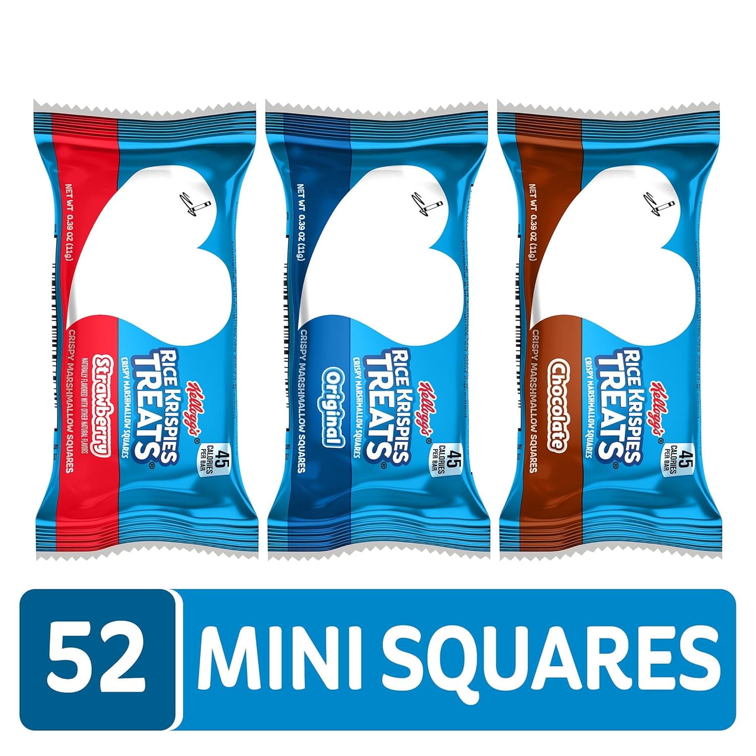 Rice Krispies Treats Mini Crispy Marshmallow Squares, Kids Snacks ...