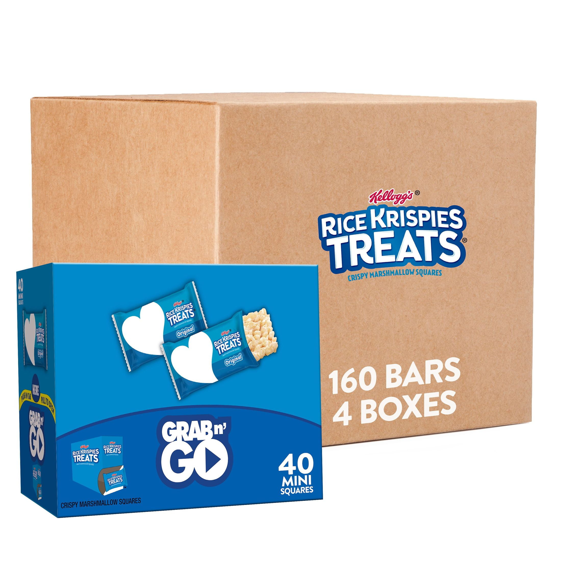 (4 pack) Rice Krispies Treats Original Chewy Mini Marshmallow Snack ...