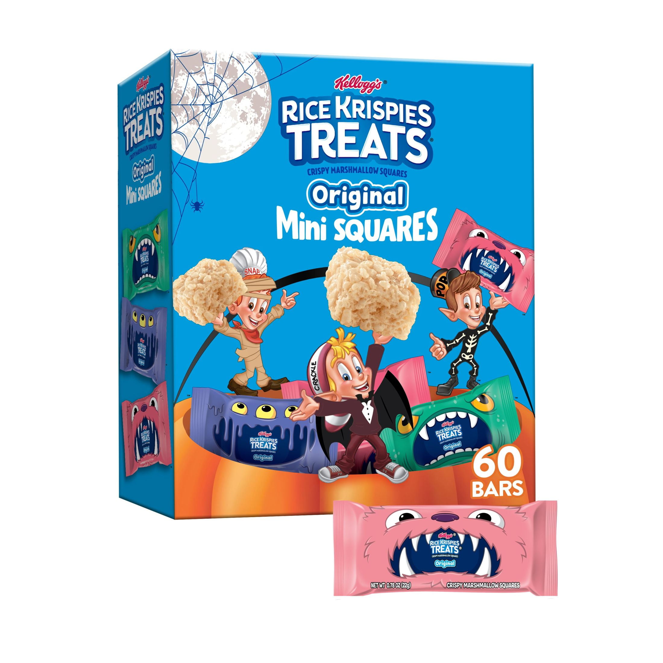 Rice Krispies Treats Original Chewy Mini Marshmallow Snack Bars, Ready ...