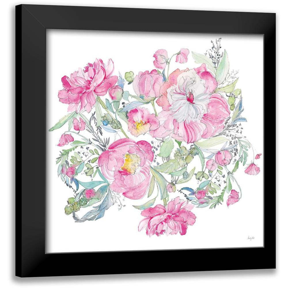 Rice, Kristy 15x15 Black Modern Framed Museum Art Print Titled - Pink ...