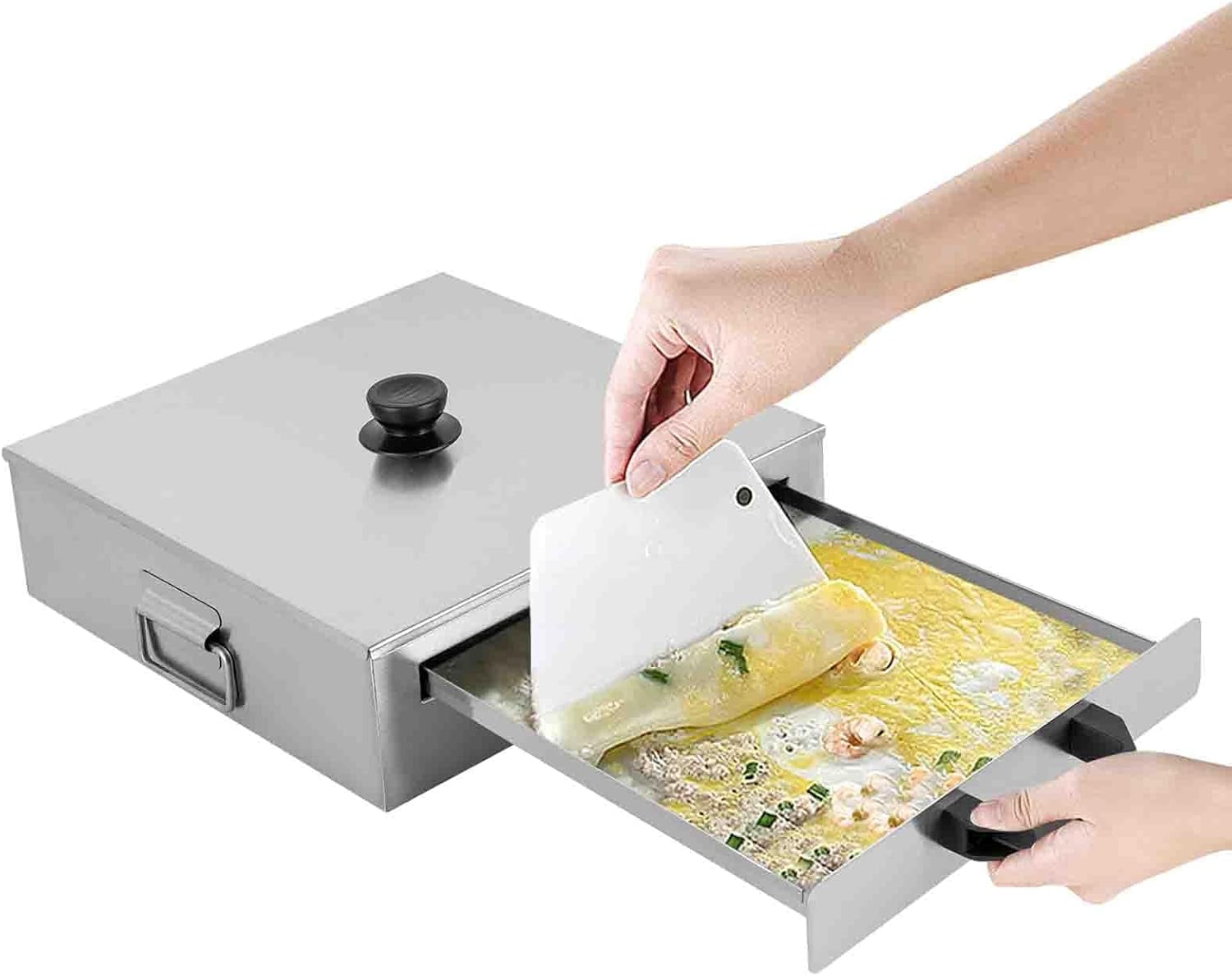 Rice Noodle Rolls Machine, 1 Layer 304 Stainless Steel Steamed ...