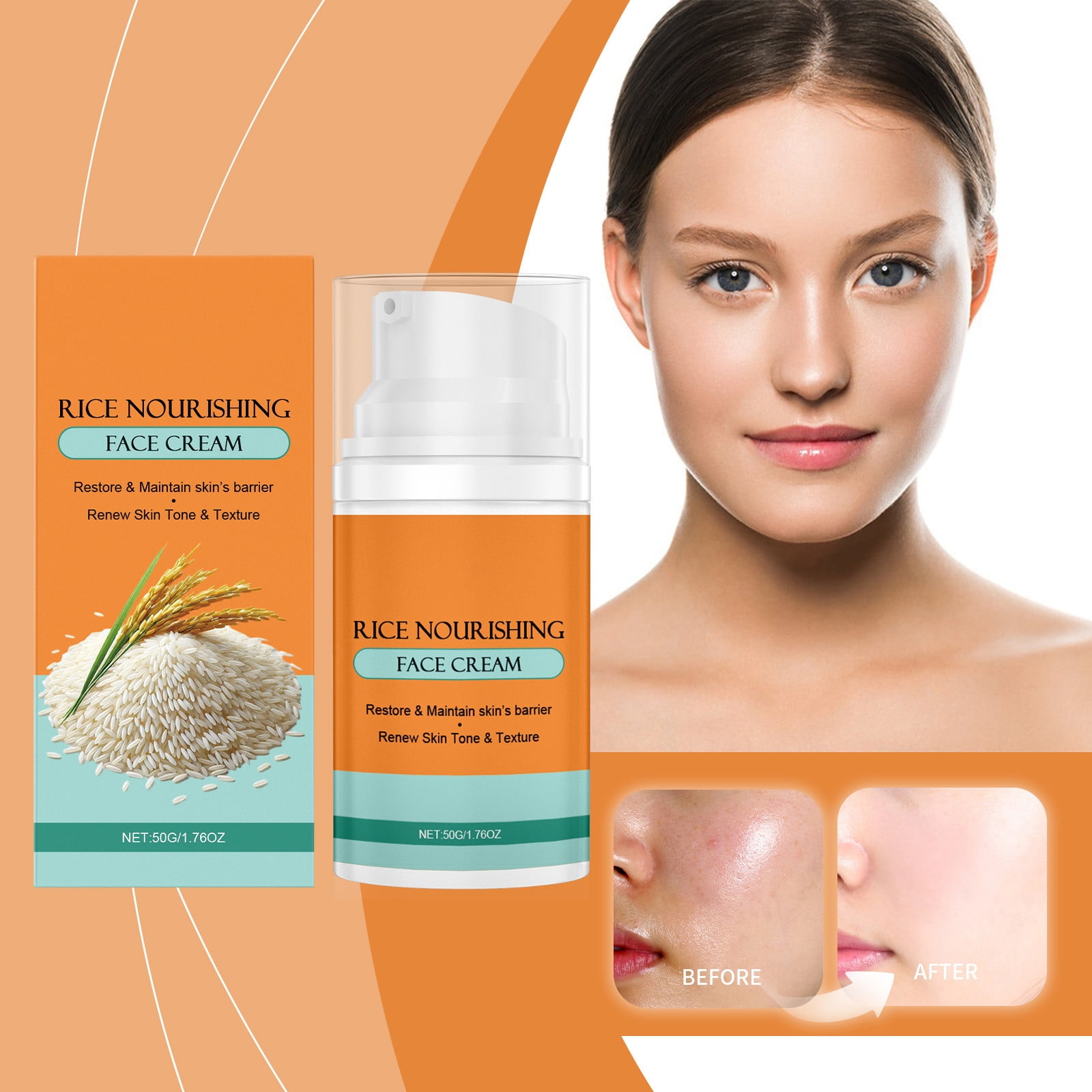 Rice Nourishing Cream 1.8 oz Firming,Lifting Reshaping Skin Contours ...