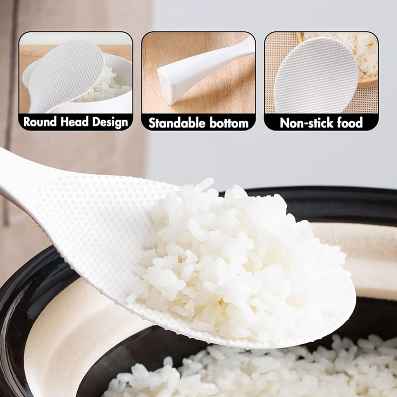 Rice Paddle, Non Stick Standing Rice Spoon Spatula, Heat Rice Cooker ...
