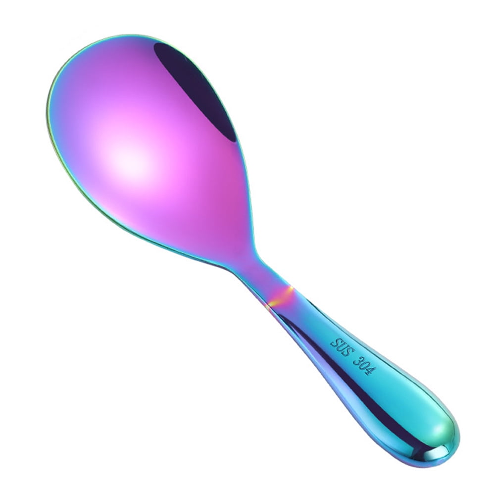 Rice Paddle, Rice Spoon with Stainless Steel, Rice Serving spoon, Non ...
